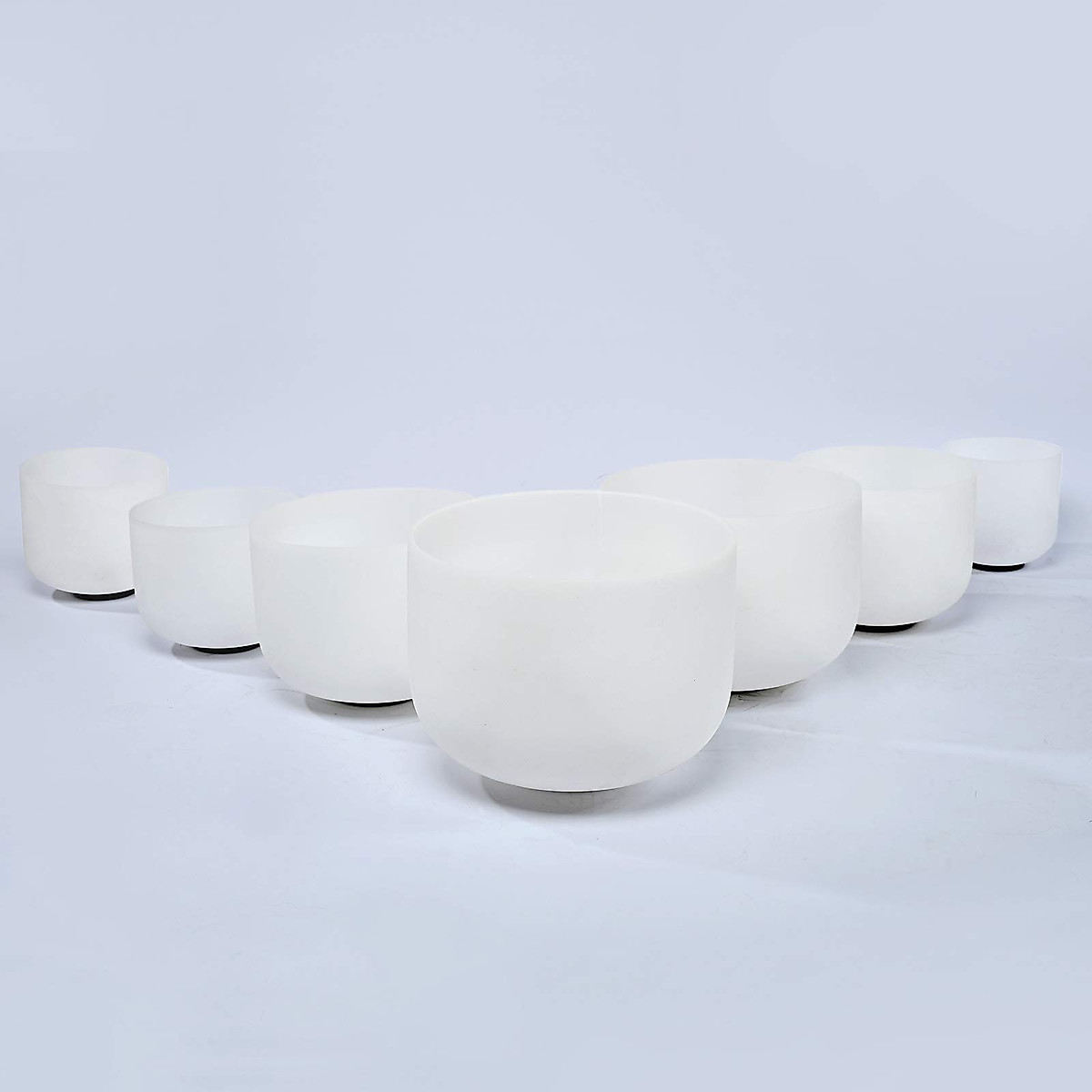 432 Hz 8-16 inch Quartz Set of 7 PCS Crystal Singing Bowl Sound Healing