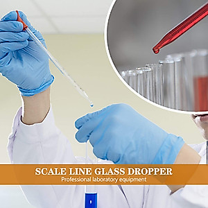 Glass Pipette, 3 Pieces 10ML 5ML 2ML Glass Graduated Pipettes Transfer Dropper for Liquid Essential Oil