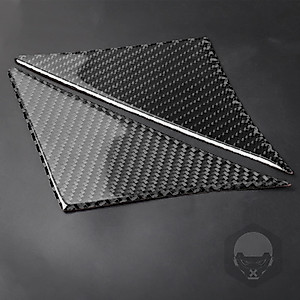 PJFUS Real Premium Carbon Fiber Car Window A-Pillar Triangle Panel Anti-Collision Cover Soft Sticker Compatible with Toyota Supra GR A90 A91 MK5 2019-2022 Auto Exterior Trim Accessories Black 4pcs