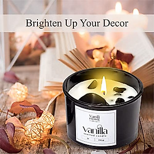 Peach Scented Candle | Aromatherapy Candle for Home | Natural Soy Candle | Best Smelling Candles for Home | Jar Candle with 100% Cotton Wick | 250 Grams Candle for Men & Women (Vanilla)