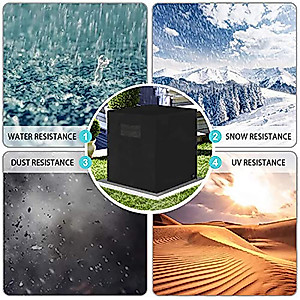 Air Conditioner Cover for Outside,210D Durable Waterproof Windproof and Snowproof Design, Central AC Unit Covers for Outdoor Protection（32X32X36 Inch）