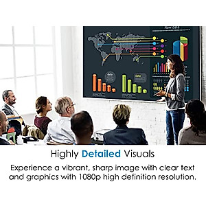 Optoma EH412STx Short Throw 1080p HDR Professional Projector | Super Bright 4,000 Lumens | Business Presentations, Classrooms, and Meeting Rooms | 15,000 Hour Lamp Life | Speaker Built in | Portable
