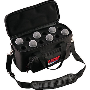 Gator Cases Padded Microphone Carry Bag; Holds (2) Wireless Microphone Systems (GM-2W)