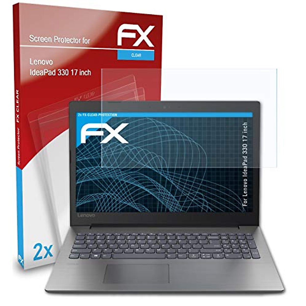atFoliX Screen Protection Film Compatible with Lenovo IdeaPad 330 17 inch Screen Protector, Ultra-Clear FX Protective Film (2X)