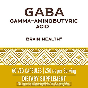 Nature's Way GABA Gamma-Aminobutyric Acid, Supports Brain Health*, 60 Capsules