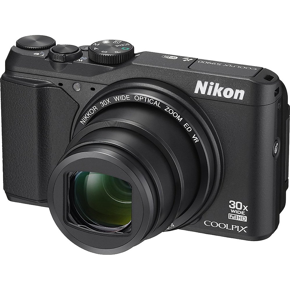 Nikon COOLPIX S9900 Digital Camera with 30x Optical Zoom and Built-in Wi-Fi (Black)(Renewed)