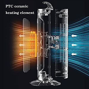 Outdoor Garden Heater Fast Heating Space Heater, Portable Electric Heater with Remote, 3 Modes, Overheating & Tip-Over Protection, Oscillating Ceramic Heater for Indoor Use Patio H