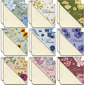 18 Pieces Personalized Flower Corner Bookmark Felt Triangle Page Corner Handmade Bookmark Cute Flower Book Marker Clip for Book Lovers Bookmarks for Women Girls Adults Kids Christmas Gift
