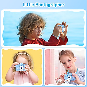 MIBIO Upgraded Kids Camera, 48MP HD Digital Selfie Camera for Toddlers, 1080p Video Camera for Kids, Christmas Birthday Gifts Toys for Boys Girls for Age 3 4 5 6 7 8 9 10 11 12 Years Old - 32 GB Card