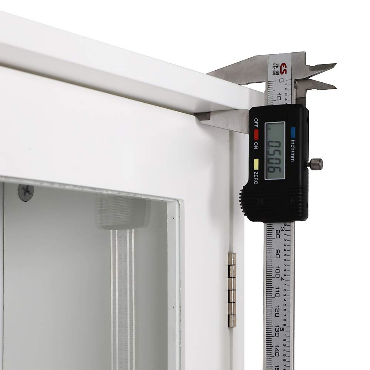 Volowoo Over The Toilet Storage Cabinet,Freestanding Toilet Rack Space Saving Storgae Cabinet with 2 Doors & Storage Shelf, Bathroom Cabinet Organizer Rack Over Toilet (White Grass)