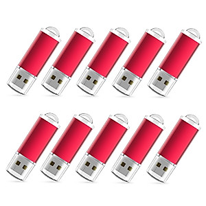 RAOYI 10PCS 4G USB Flash Drive USB 2.0 Memory Stick Thumb Drive Pen Drive Jump Drive-Red
