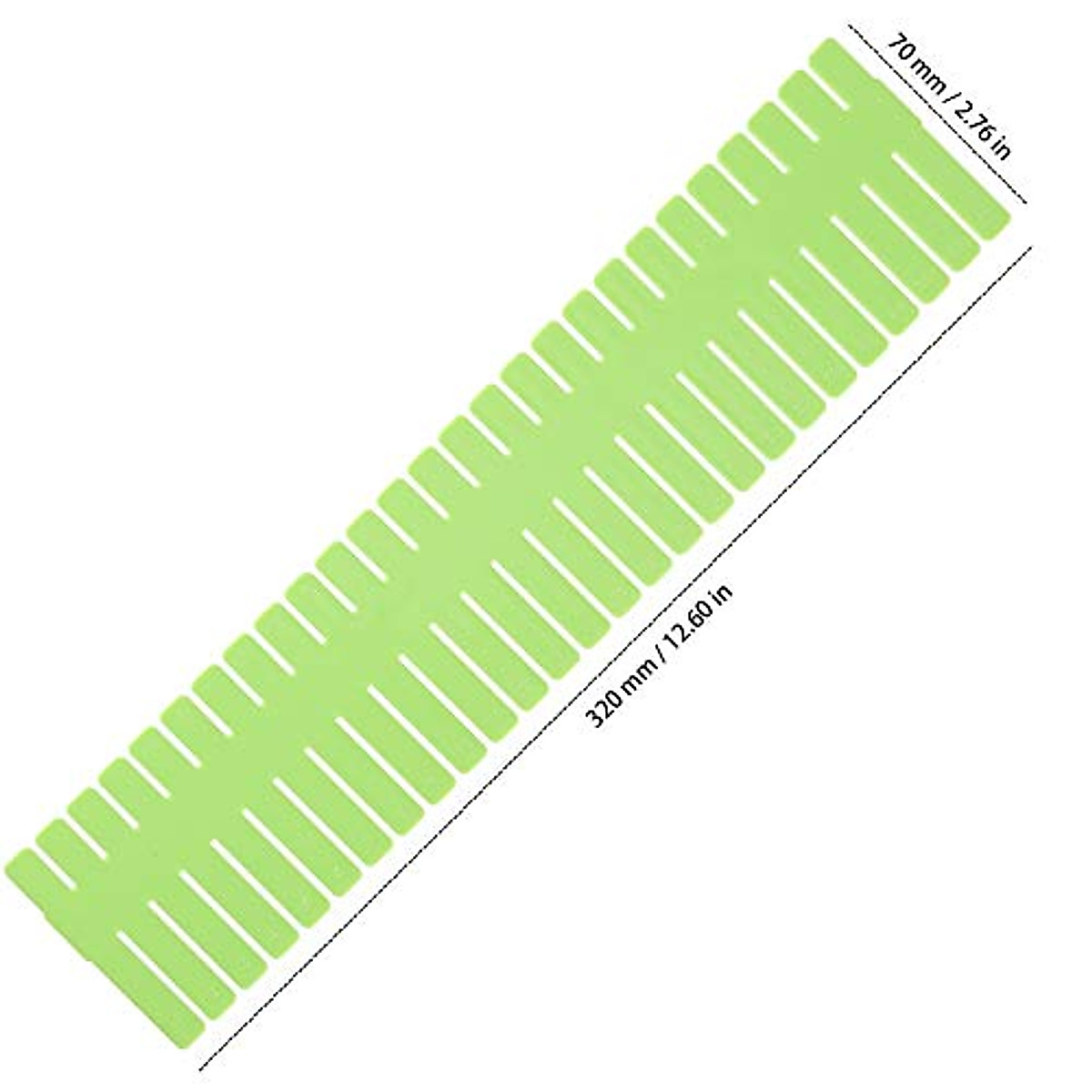 KEILEOHO 56 PCS Plastic Drawer Dividers, Adjustable Grid Drawer Dividers, Drawer Dividers Organizer for Office, Dresser, Drawers, Desktop, Organizing Sock, Underwear, Makeup, 28 Green, 28 White