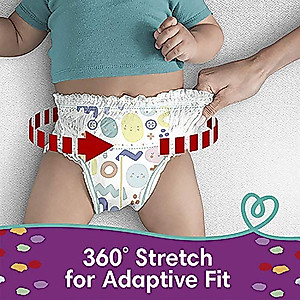 Diapers Size 5, 112 Count - Pampers Pull On Cruisers 360 degree Fit Disposable Baby Diapers with Stretchy Waistband, ONE MONTH SUPPLY (Packaging May Vary)