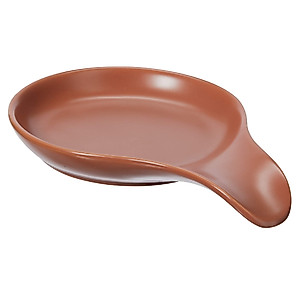 OGGI Jumbo Ceramic Spoon Rest- Spoon Rest for Stove Top, Spoon Holder for Countertop, Kitchen Decor for Counter, Coffee Bar Accessories, Brick Red