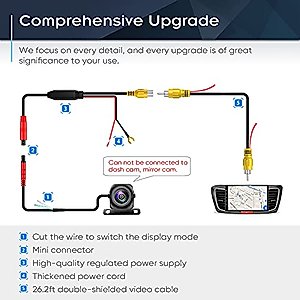 PixelMan PMD2A Backup Camera, Upgrade HD Metal 170 Degree Wide Angle Rear View Reversing Camera,Super Night Vision IP69 Waterproof Universal Reverse Rearview Cam for Car Vehicle SUV RV Pickup