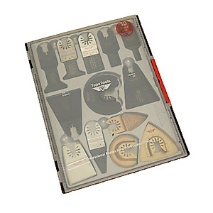 30 x TopsTools SW_FAK30 Fast Fit OMT Mix Blades Boxset for Dewalt Bosch Fein (Non-StarLock) Makita Milwaukee Craftsman Chicago Ryobi Rockwell (HyperLock) Porter Cable Multi Tool Accessories