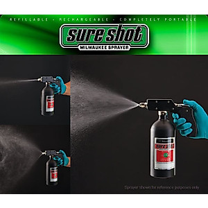 Sure Shot 8000PL16 Oz. Model B Sprayer - Compact Aluminum with Red Exterior, Viton® Seals, and Electroless Nickel Plating for Enhanced Chemical Resistance