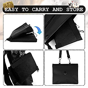 无品牌 Rabbit Hay Feeder Bag Timothy hay Dispenser Feeding Bag Small Animal hay Feeder Bag Hanging Feeder Bag for Rabbit Guinea Pig Chinchilla Hamster Small Animal hay Storage（1 Black）