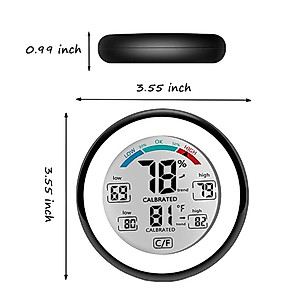 NANGOALA Digital Humidity Monitor Hygrometer Thermometer, Indoor Room Home Temperature Humidity Monitor, Humidity Humidifier Monitor Gauge Meter Reader for Home, Office, Baby Room & Greenhouse