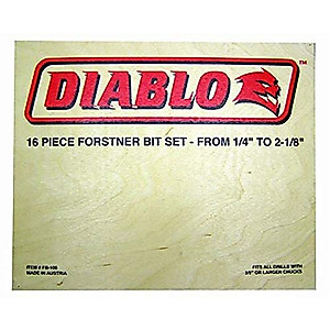 Freud FB-100 16PC Diablo Forstner Drill Bit Set