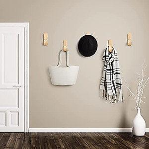Scarce Dynamic Wood Finish J Wall Hook Décor Secure Floating Hanger Modern Wood Home Hooks for Hanging Coat Rack Hat Rack Towel Rack Farmhouse Boho Beach Plywood