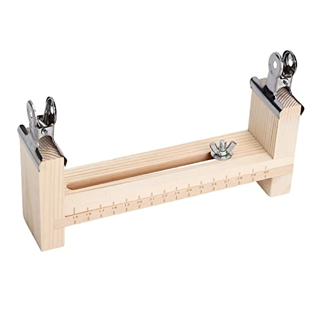 TOPINCN Paracord Jig Bracelet Maker Wood Jig Bracelet Maker U Shape Clear Scale Bracelet with 2 Clamp DIY Hand Knitting Bracelet Jig Bracelet Braiding Tool