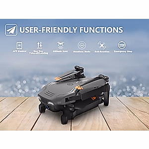 heygelo S90 Drones with Camera for Adults, 1080P HD Mini FPV Drone for Kids Beginners, Foldable RC Quadcopter Toys Gifts for Boys Girls with Altitude Hold, Gravity Control, 2 Batteries and Carry Case