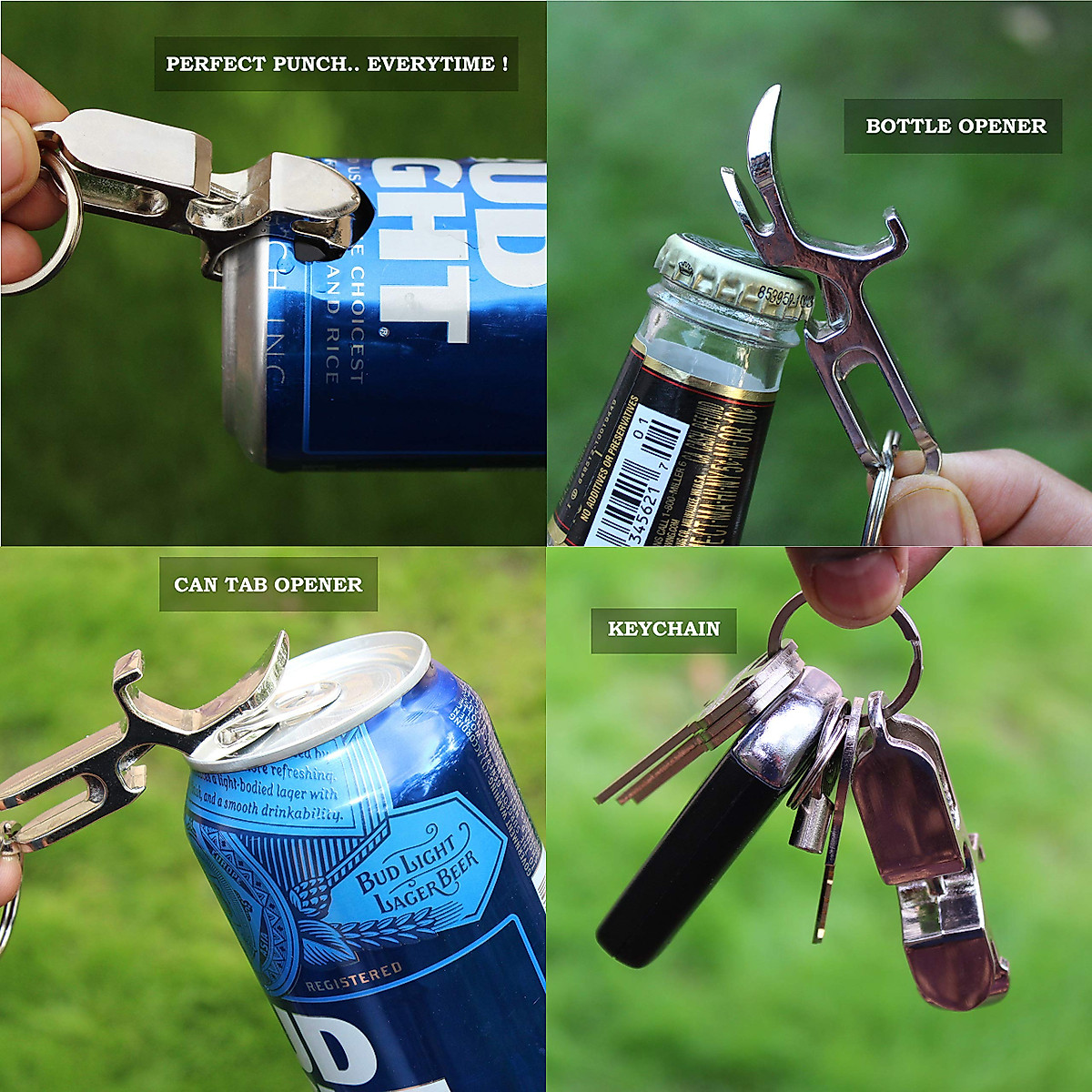 Sturdy Metal Beer Shotgun tool bottle opener keychain - beer bong shotgunning tool - includes sturdy plastic shotgun tool - great for parties, party favors, gift, drinking accessories