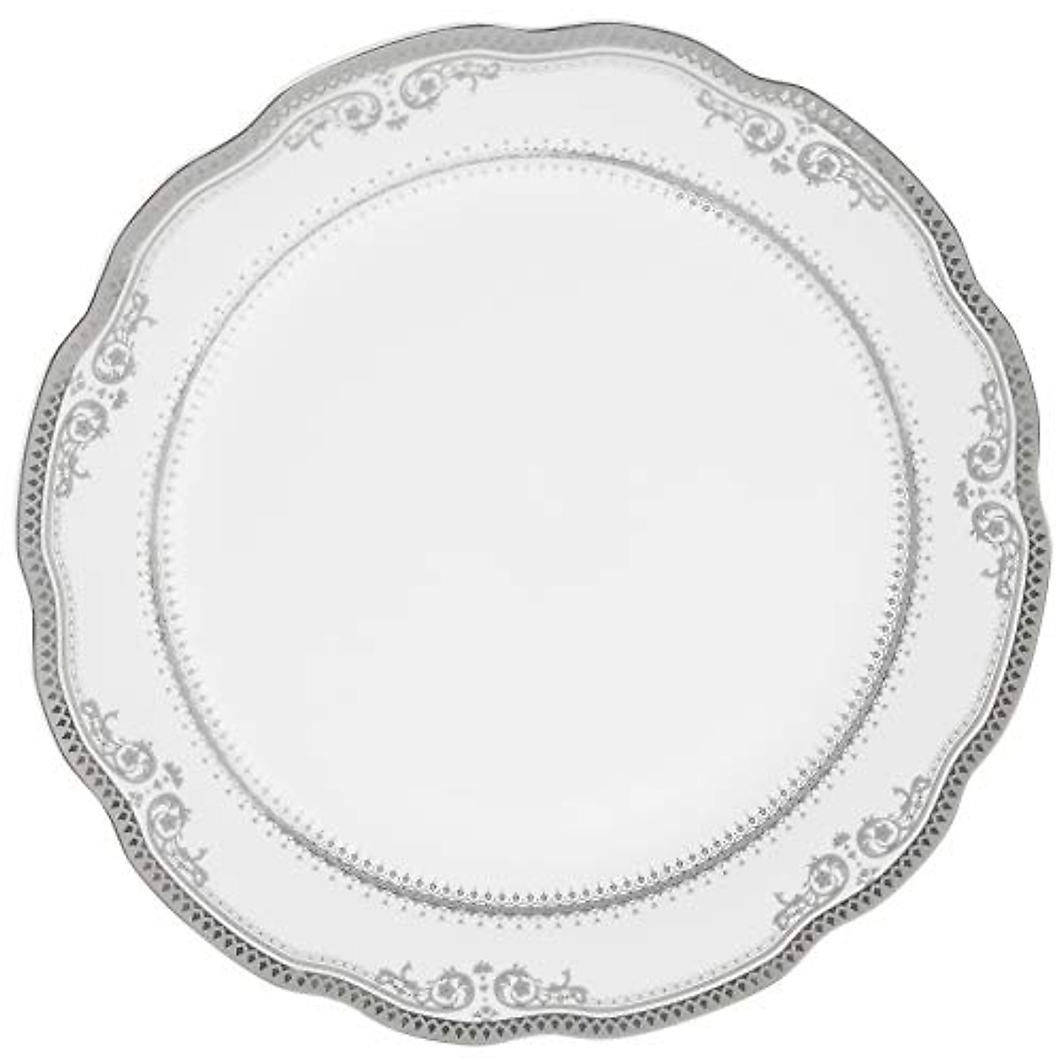 Lorenzo Import Victoria 57-Piece Wavy Porcelain Dinnerware Set