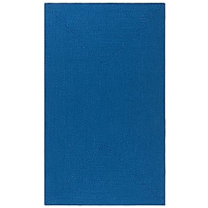 SAFAVIEH Braided Collection 4' x 6' Blue BRD315M Handmade Country Cottage Reversible Area Rug