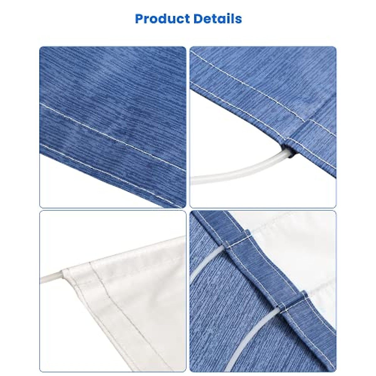 Xenjum RV Awning Fabric Replacement, 16.2oz Heavy-Duty Weatherproof Vinyl Camper Awning Replacement Universal Outdoor Canopy for RV, Trailer, and Motorhome Awnings-Sapphire Blue Fade-11'(Fabric 10'2")