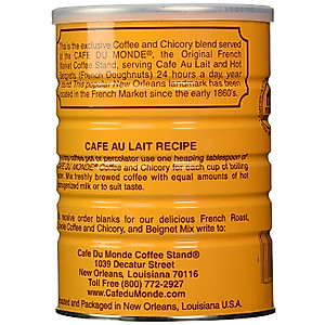 Cafe Du Monde Coffee and Chickory and French Roast Bundle. New Orleans Coffee Bundle Includes One 15 ounce Original Coffee And One 13 Ounce