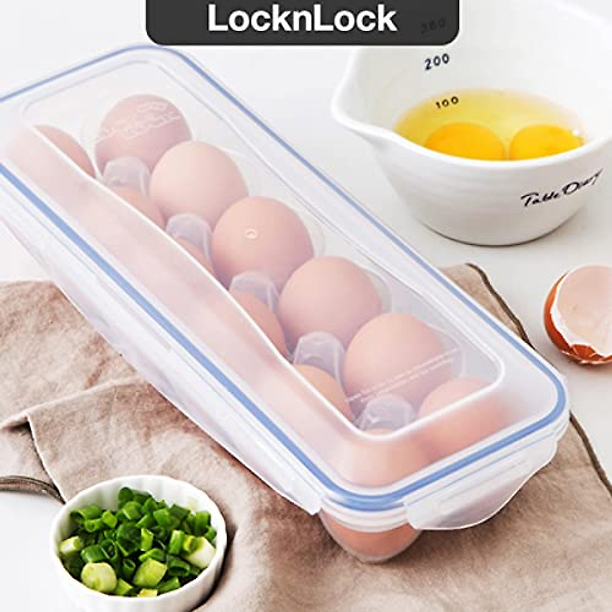 LocknLock Easy Essentials Specialty Dozen Egg Storage Container, 12-Cup