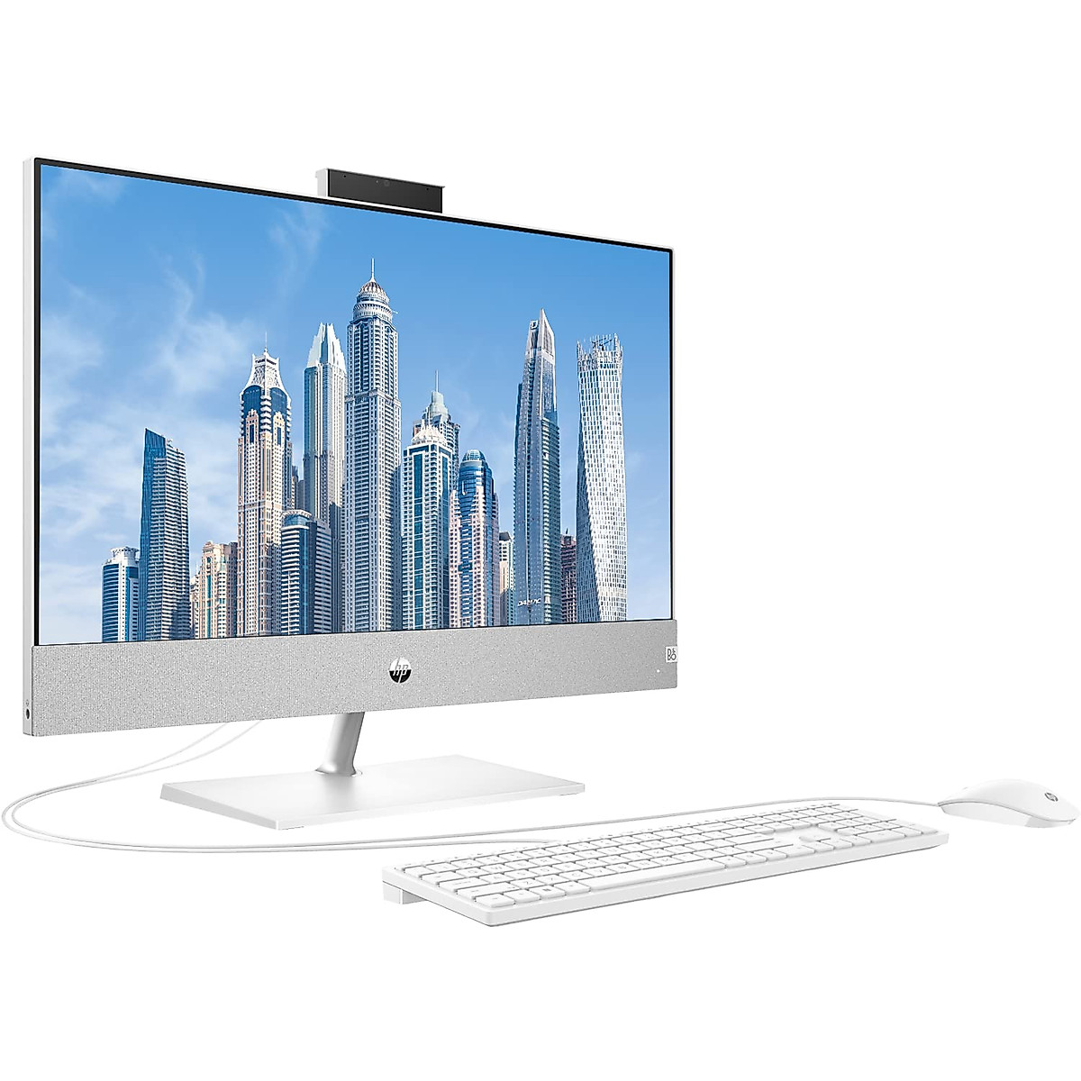 HP Pavilion Business All-in-One Desktop, 23.8" FHD Display, Intel Core i5-12400T, 16GB RAM, 1TB PCIe SSD, Webcam, HDMI, Wi-Fi, Wired Keyboard & Mouse, Windows 11 Pro, White