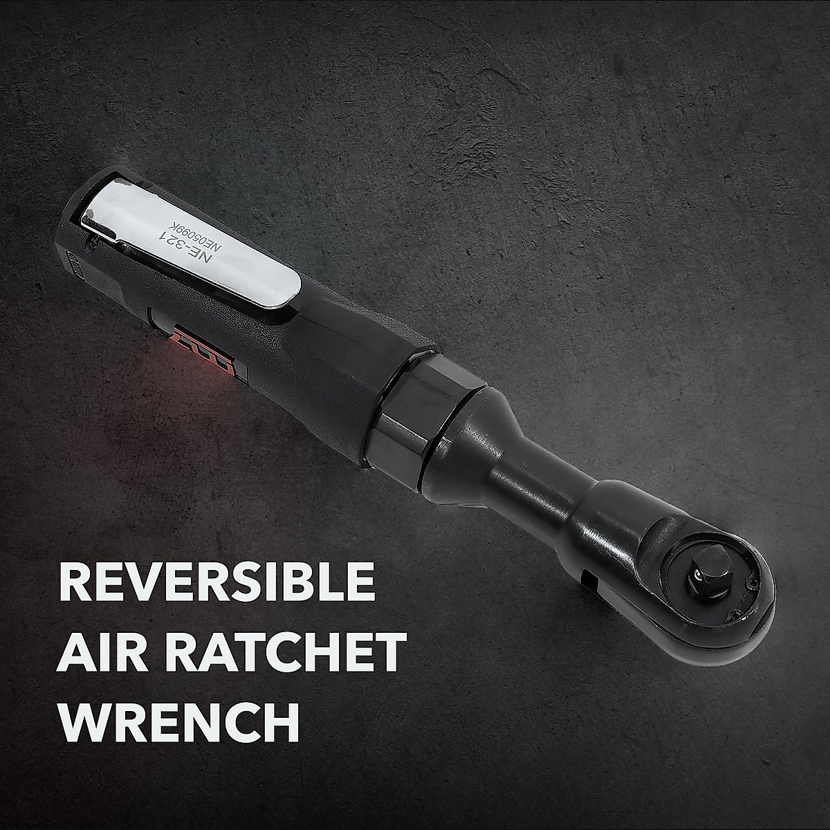 M7 NE-321 3/8-inch Pneumatic Ratchet Wrench, Compact and Lightweight 3/8 Torque Wrench for Auto Repair, Mechanic Tool with 69 ft-lb Maximum Reverse Torque, Ergonomic Air Tool with High Performance