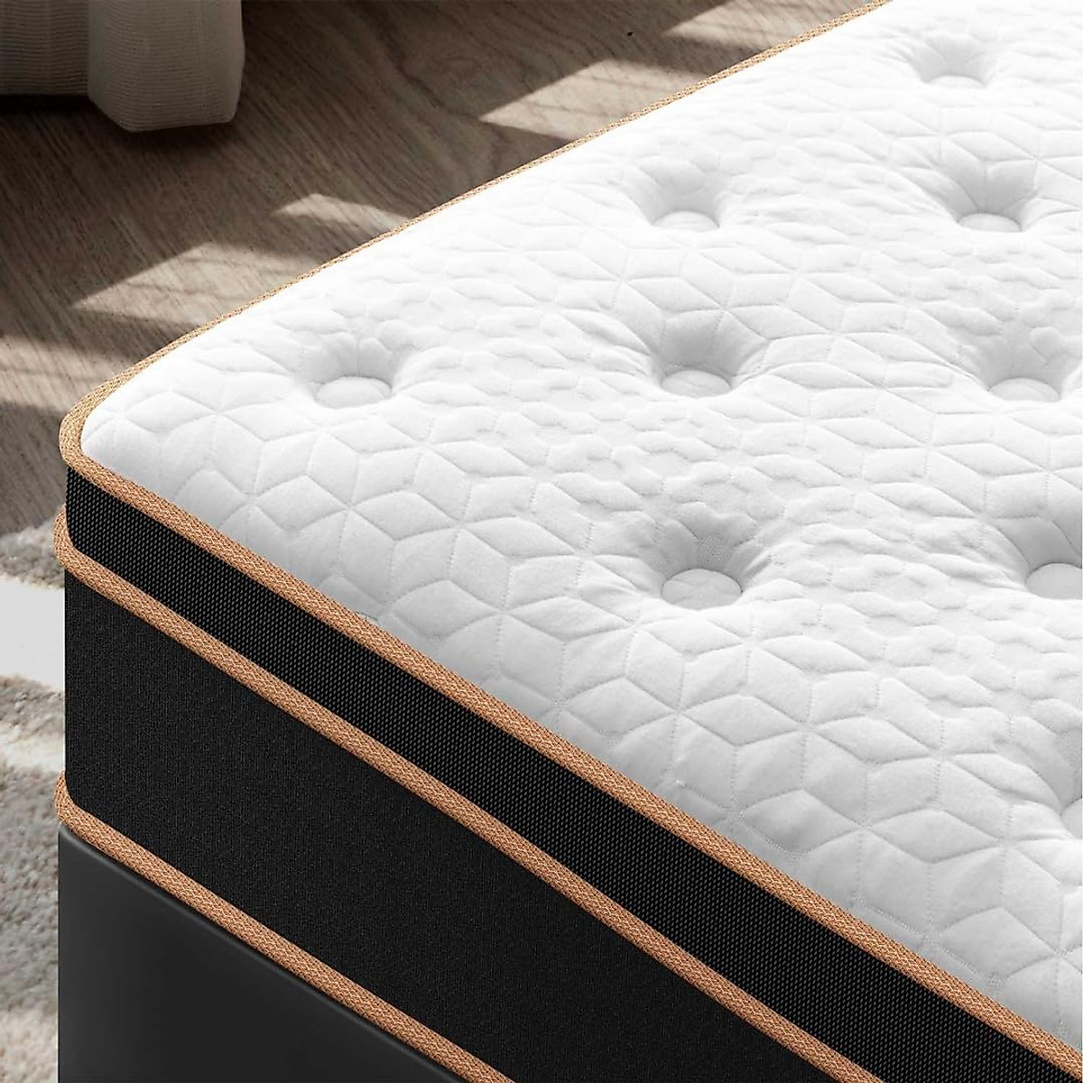 BedStory Queen Mattress, 12 Inch Hybrid Mattress with Foam & Individually Wrapped Pocket Coils Luxury Spring Mattress Motion-Isolation CertiPUR-US Certified 60 x 80 Inch