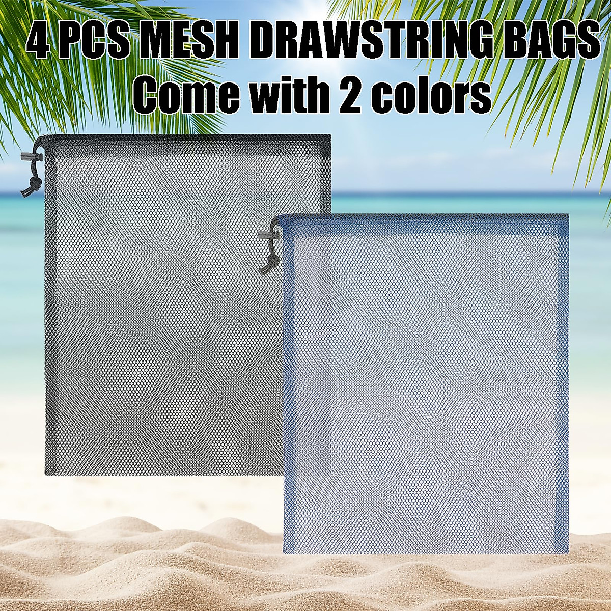 Yaure Joy 2 Pcs Scalloping Bags Diving Bag with 1 Pcs Scalloping Shucking Knife 13 x 15.5 Inch Nylon Mesh Bags for Snorkeling