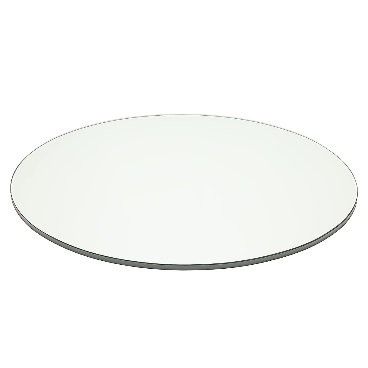 Pro Safe Glass 24 inches Round Tempered Clear Glass Table Top - 1/4 inches Thick with Flat Polish Edge