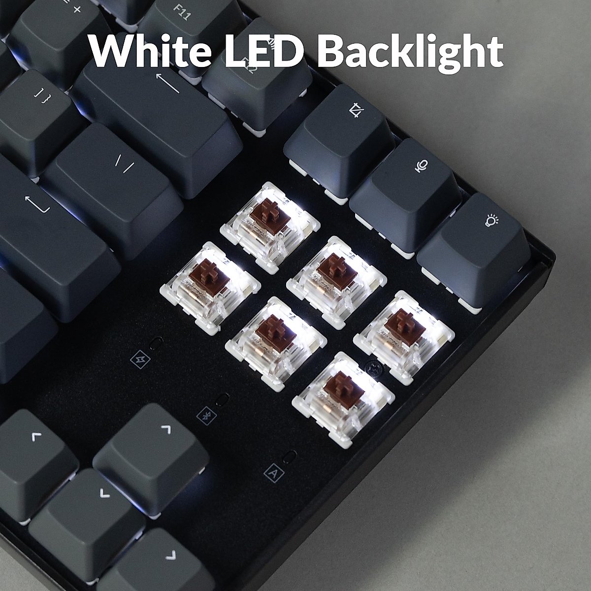 Keychron K8 Tenkeyless Wireless Mechanical Keyboard for Mac, White Backlight, Bluetooth, Multitasking, Type-C Wired Gaming Keyboard for Windows with Gateron G Pro Brown Switch