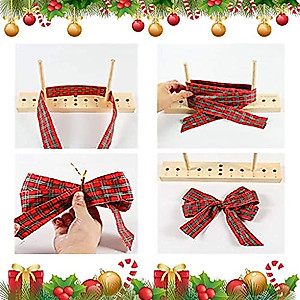 Ahn'Qiraj Bow Maker Bow Maker for Ribbon, Wooden Wreath Bow Maker Tools for Creating Gift Bows, Wreath Ribbons, Bows Trims Decorations Day Bows and Wedding Party Decoration (with Instructions)