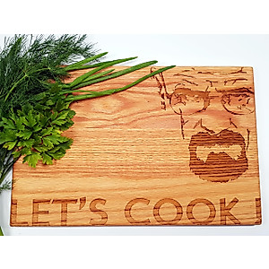 Algis Crafts | Cutting Board - LET'S COOK | Housewarming Gift for Newlyweds, Birthday, Wedding Gifts | Laser Engraved Board for Couples | Handmade Chopping Board For Kitchen