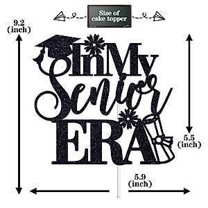 In My Senior Era Cake Topper, Congrats Grad/So Proud of You, 2024 High School/College Graduation Party Decorations Supplies