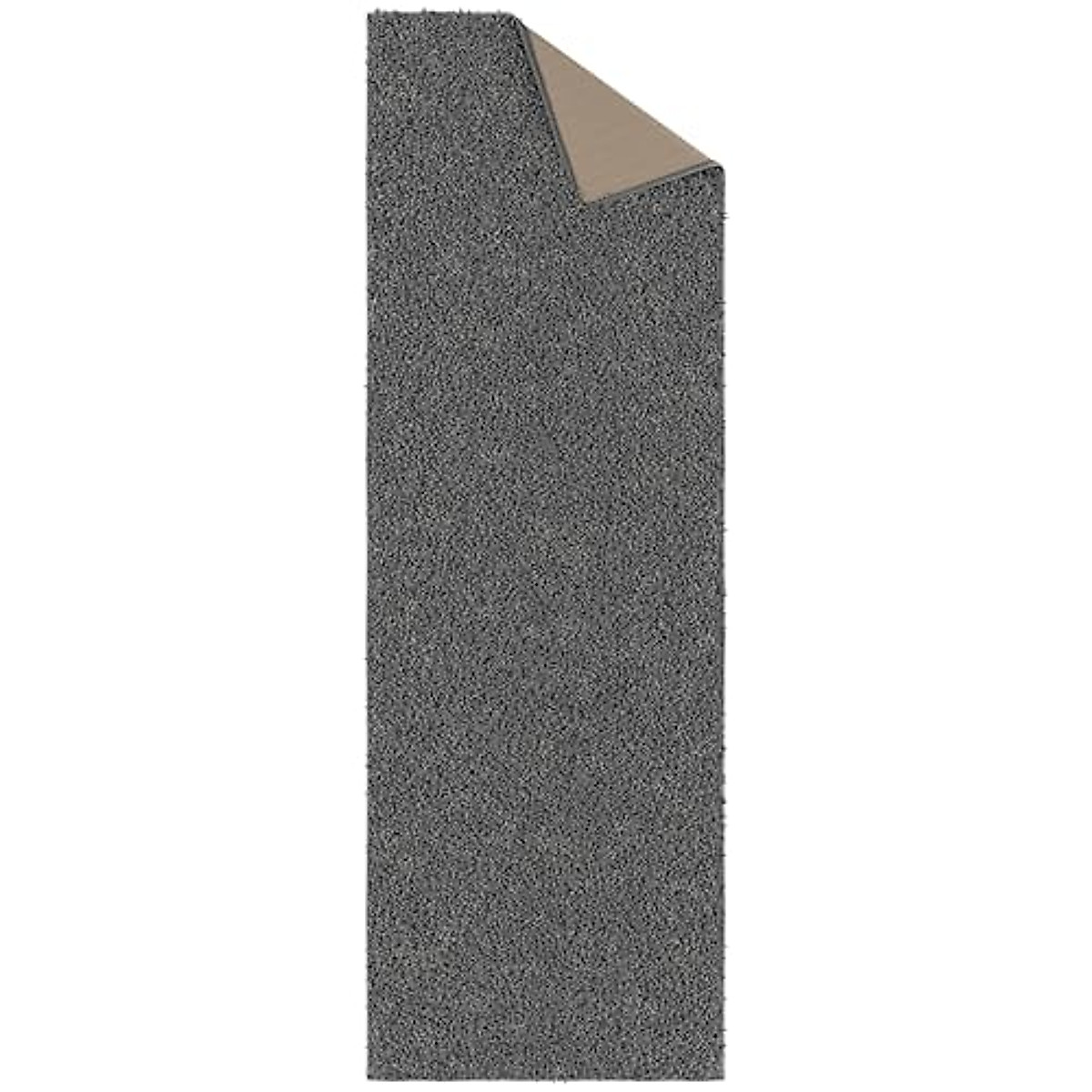 Ottomanson Luxury Collection Indoor Solid Design Rubber Back 2x6 Soft Pile Shag Rug for Hallway, Entryway, Kitchen, Living Room, Bedroom, Bathroom, Runner-2' x 6', Dark Gray