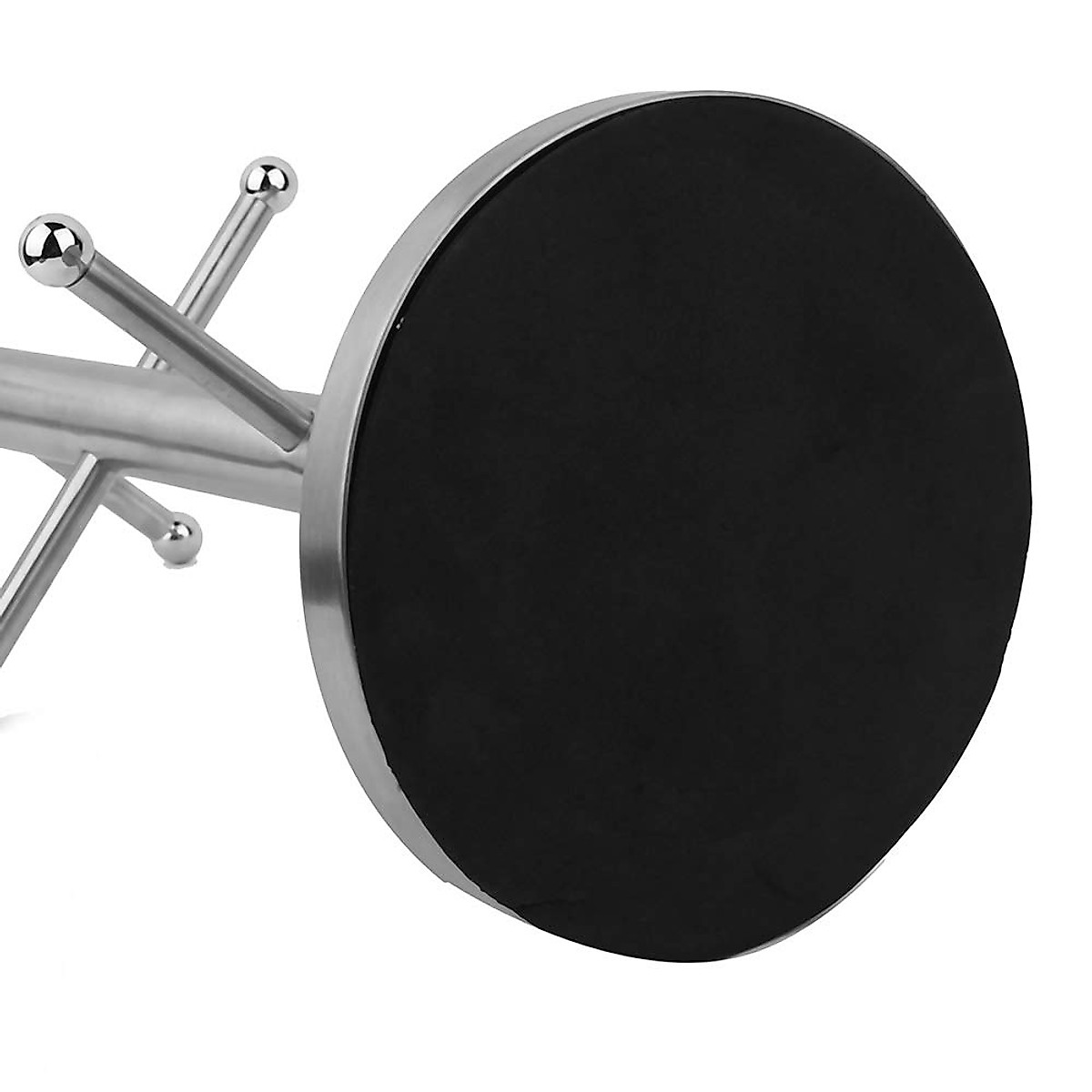 Natudeco Coffee Mug Tree Stainless Steel Cup Holder Mug Tree Stand Cup Display Rack Cup Organizer with 3 Branches Coffee Accessories for Kitchen and Bar