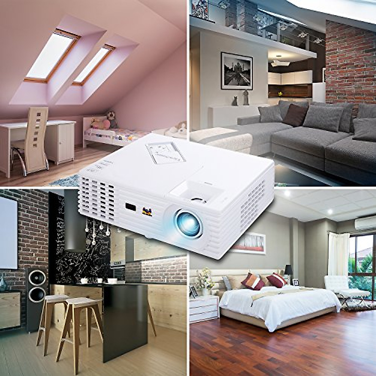 Viewsonic Full HD 3200 lumens 1920 x 1080 15000:1 3D DLP Projector PJD7822HDL