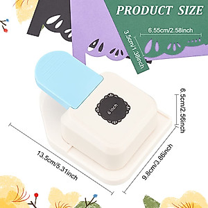 FINGERINSPIRE Paper Corner Punch 6 inch Full-Edge Paper Punch Raindrop Wreath Shape Embossing Punch Square Lever Action Craft Puncher for Photo Card Making Paper Cutter Scrapbooking Supplies