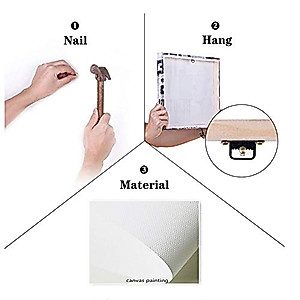 Wall Art 3D Window View Waterfall Abstract Canvas Wall Pictures Framed Scandinavian Wall Art Frames Gallery 50x40cm/20x16in With Frame