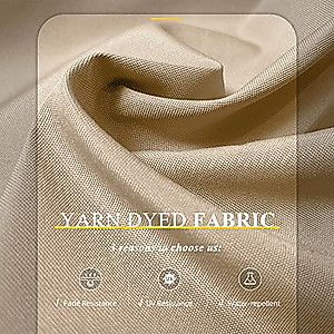 PURPLE LEAF 11 FT Square Patio Umbrella Large Outdoor Aluminum Umbrella Offset Umbrella with 360-degree Rotation Cantilever Umbrella for Garden Deck Backyard Pool, Beige