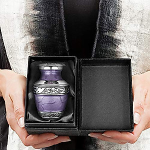 Trupoint Memorials Cremation Urns for Human Ashes - Decorative Urns, Urns for Human Ashes Female & Male, Urns for Ashes Adult Female, Funeral Urns - Light Purple, 1 Small Keepsake