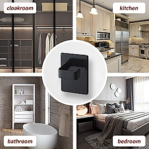 YYMSEN 2 PCS Magnetic Hooks, Hanger Organizer & Spray Bottle Holder. Reusable Utility Magnetic Hooks for Spray Bottle, Coat, Scarf, Bag, Towel, Key, Cap, Cup, HatWorkplace and Office etc (Black)